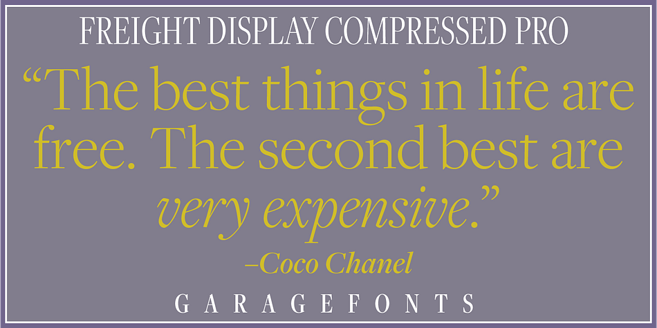Freight Display Compressed Pro Font