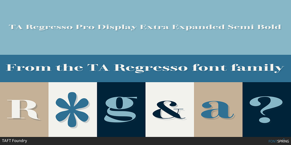 TA Regresso Pro Display Extra Expanded Semi Bold Font