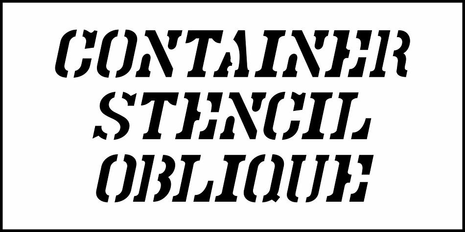 Container Stencil JNL Font