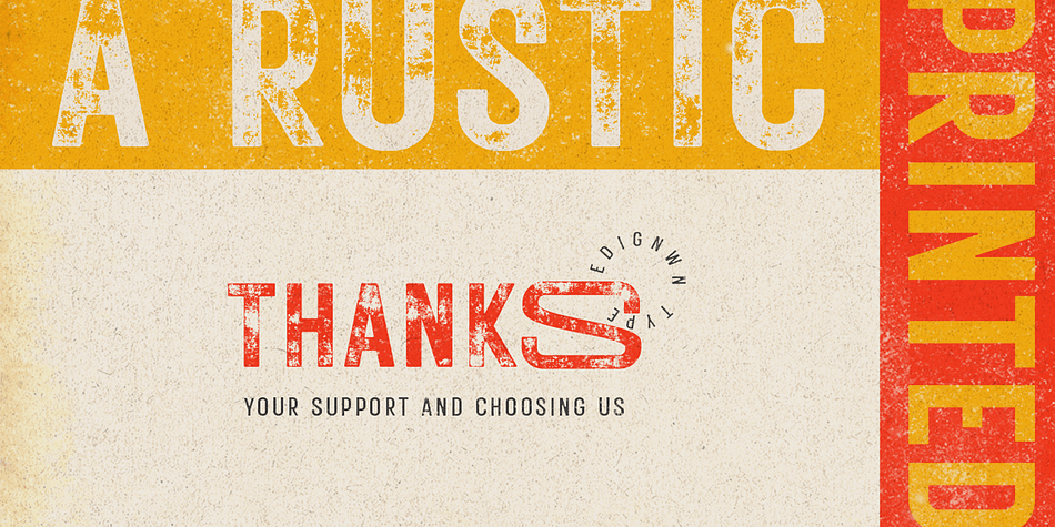 Rustic Printed Font