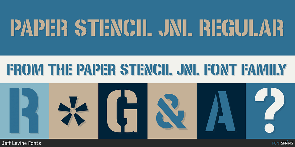 Paper Stencil JNL Font