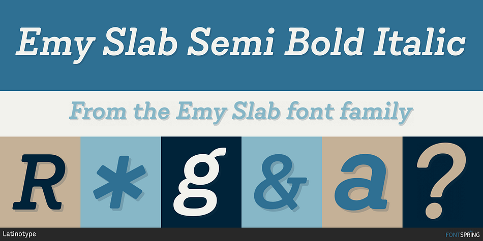 Emy Slab Semi Bold Italic Font