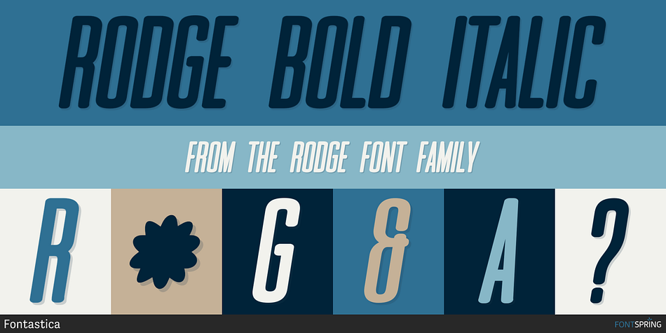 Rodge Bold Italic Font