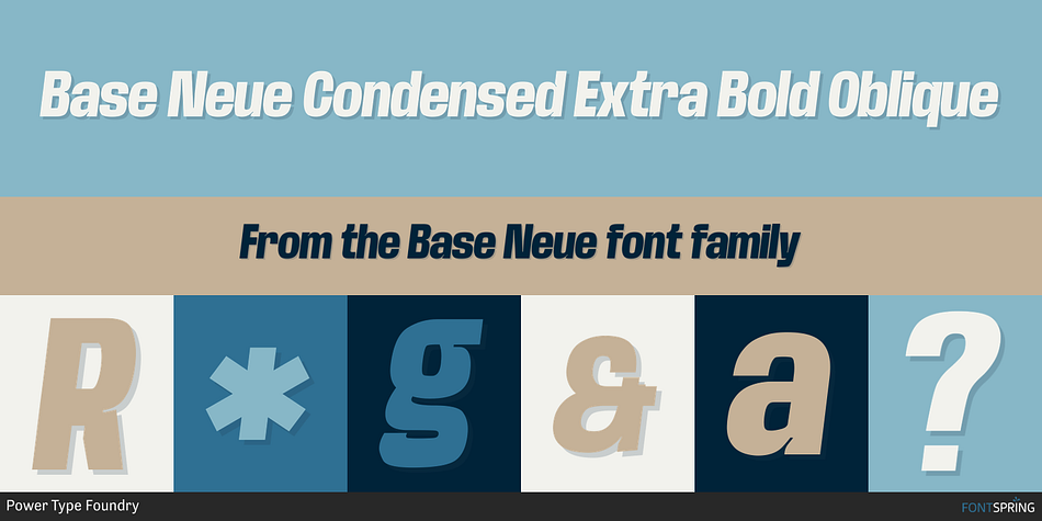 Base Neue Condensed Extra Bold Oblique Font