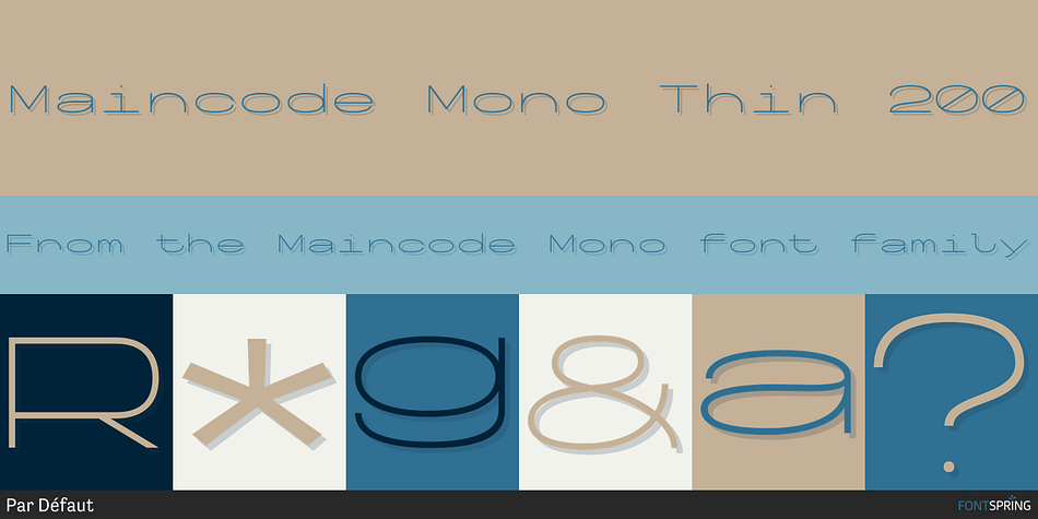 Maincode Mono Thin 200 Font
