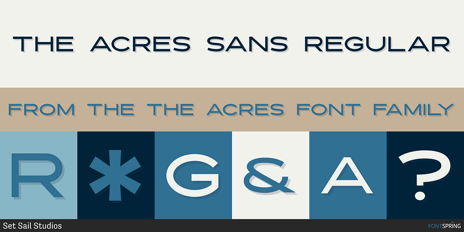 The Acres Sans Regular Font