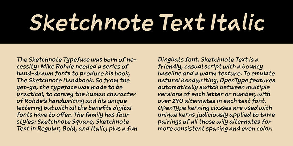 Sketchnote Font