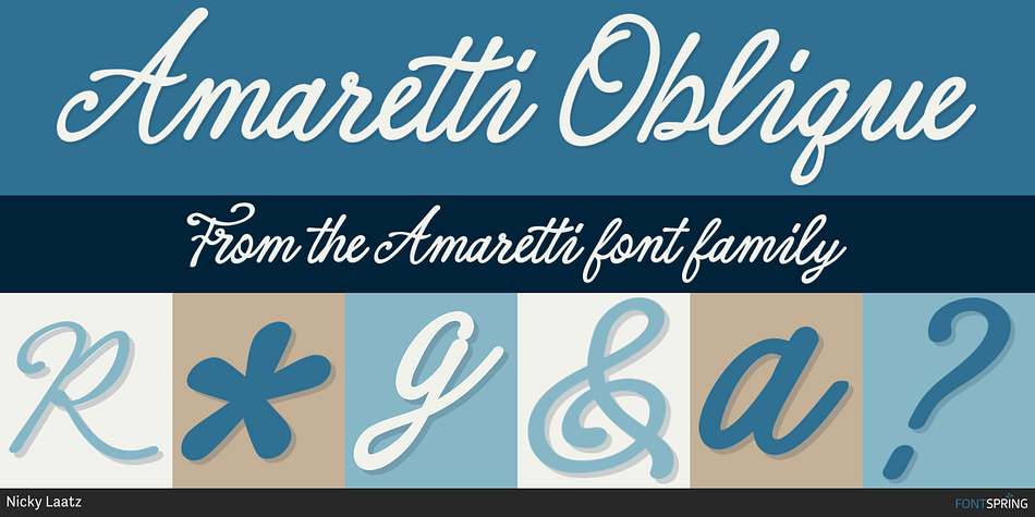 Amaretti Oblique Font
