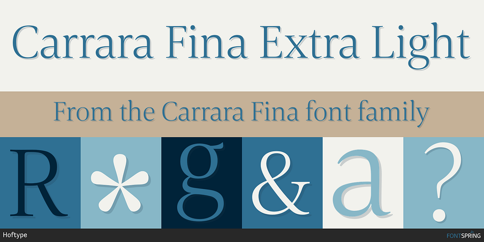 Carrara Fina Extra Light Font