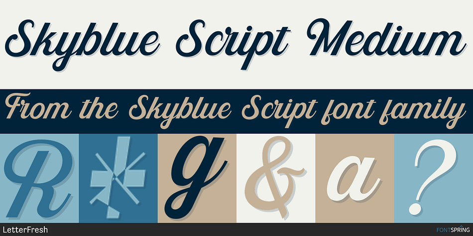 Skyblue Script Medium Font
