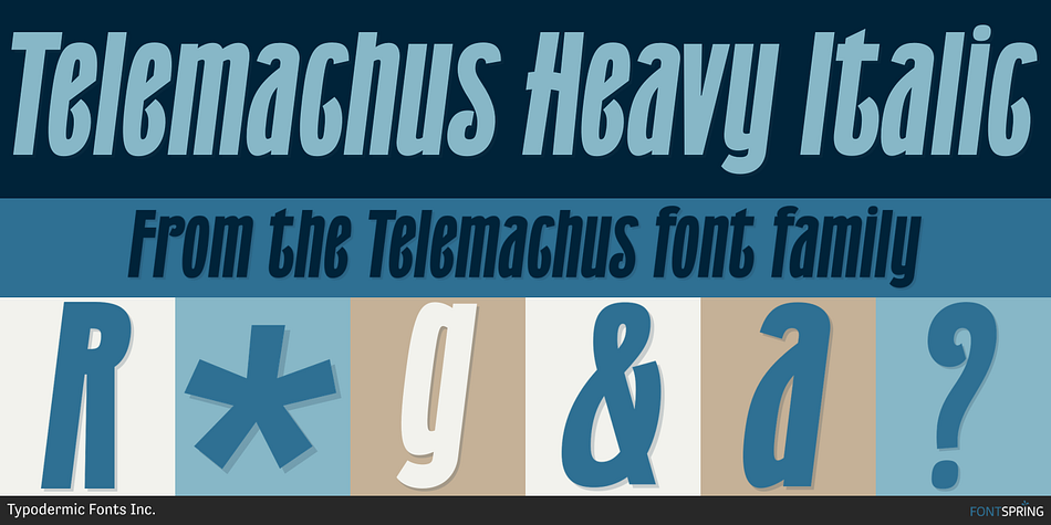 Telemachus Heavy Italic Font