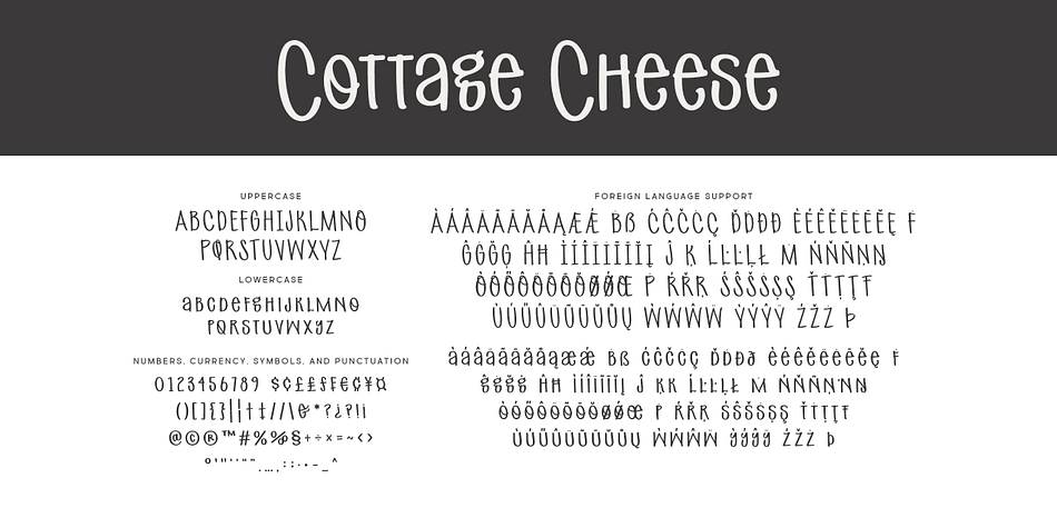Cottage Cheese Font