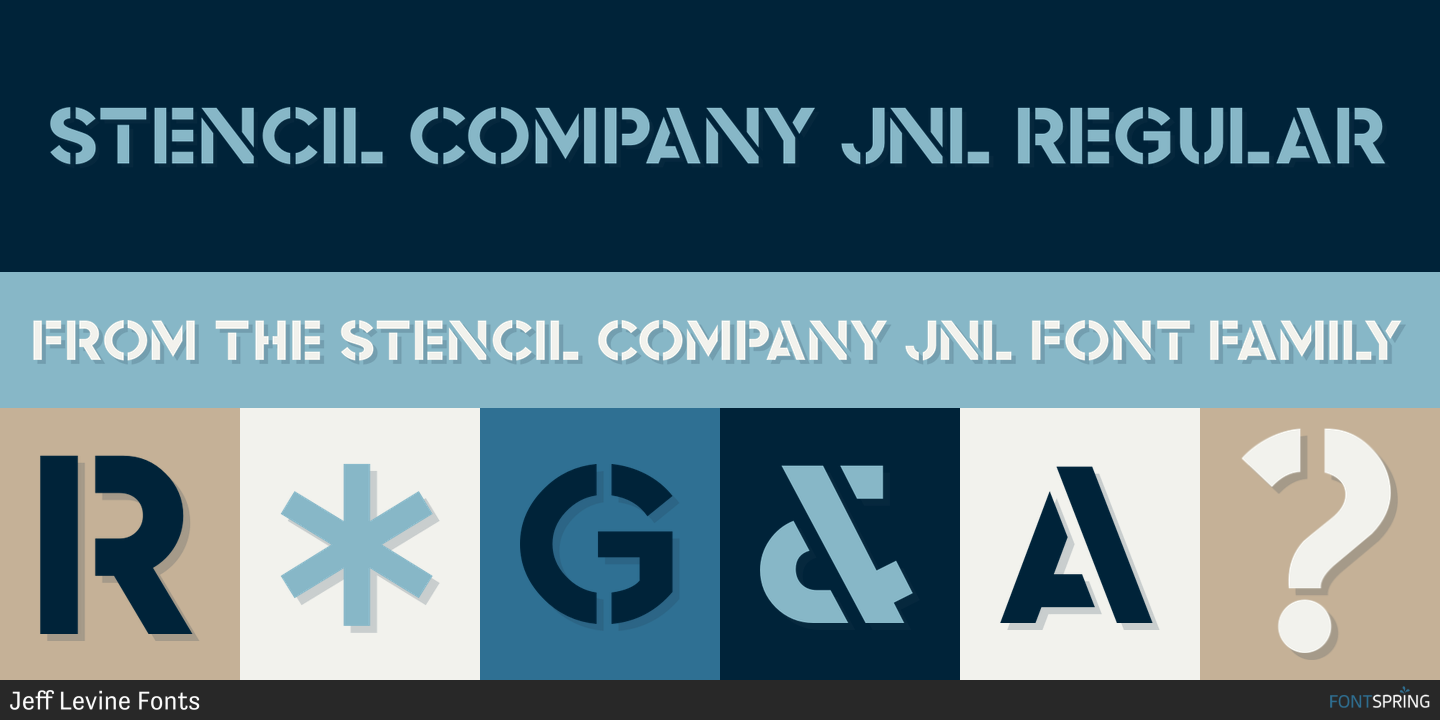 Fonts similar to Stencil Company JNL