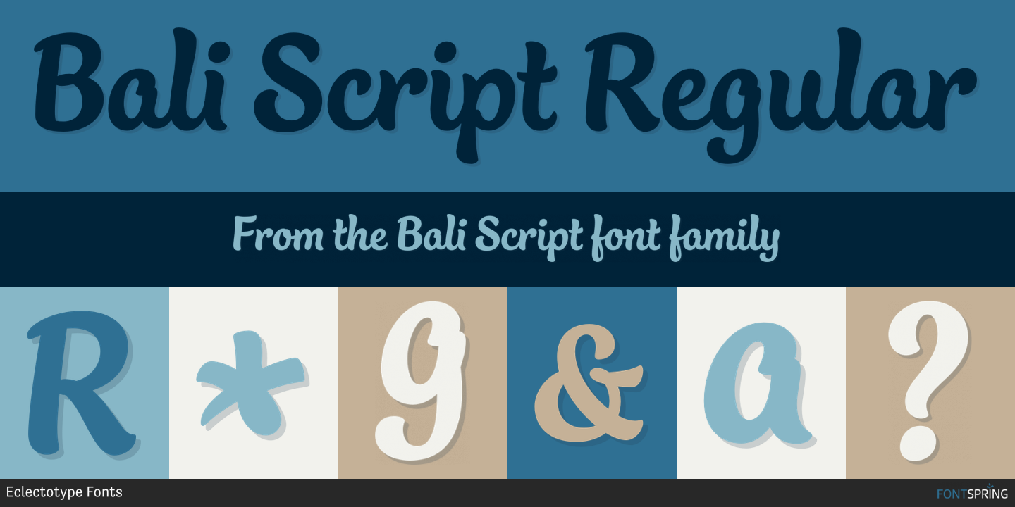 Fonts similar to Bali Script