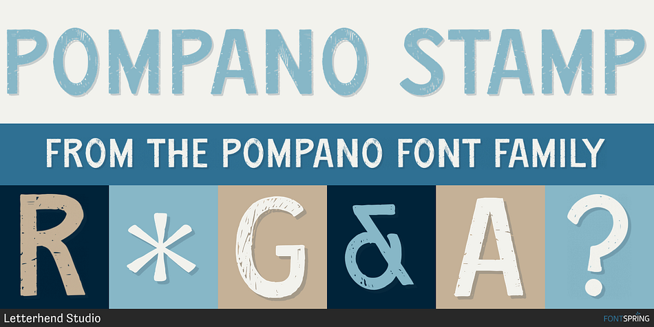 Pompano Stamp Font