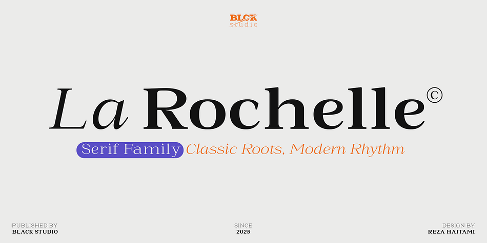 La Rochelle Condensed Extra Bold Slant Font