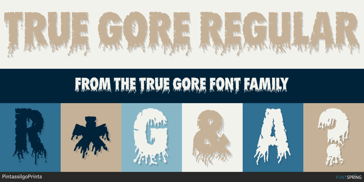 Fonts similar to True Gore