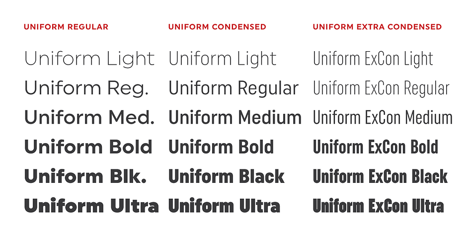 Uniform Font