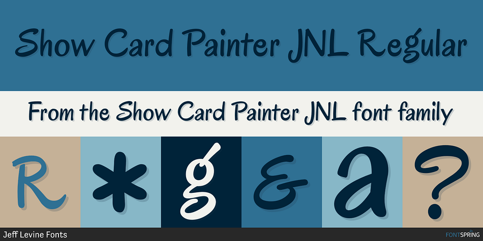 Show Card Painter JNL Regular Font