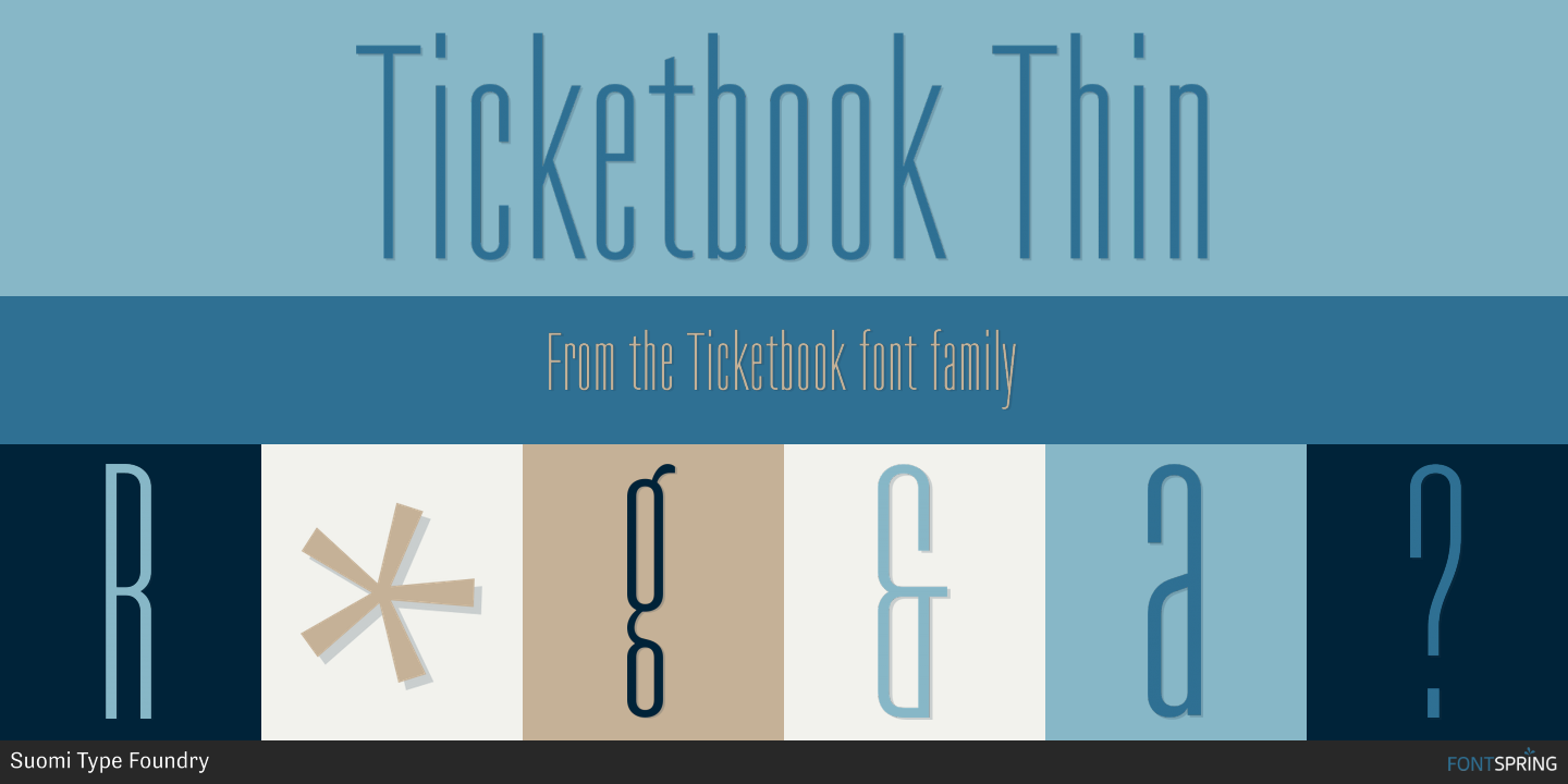 Fonts similar to Ticketbook