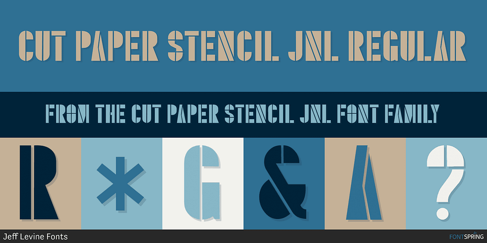 Cut Paper Stencil JNL Font