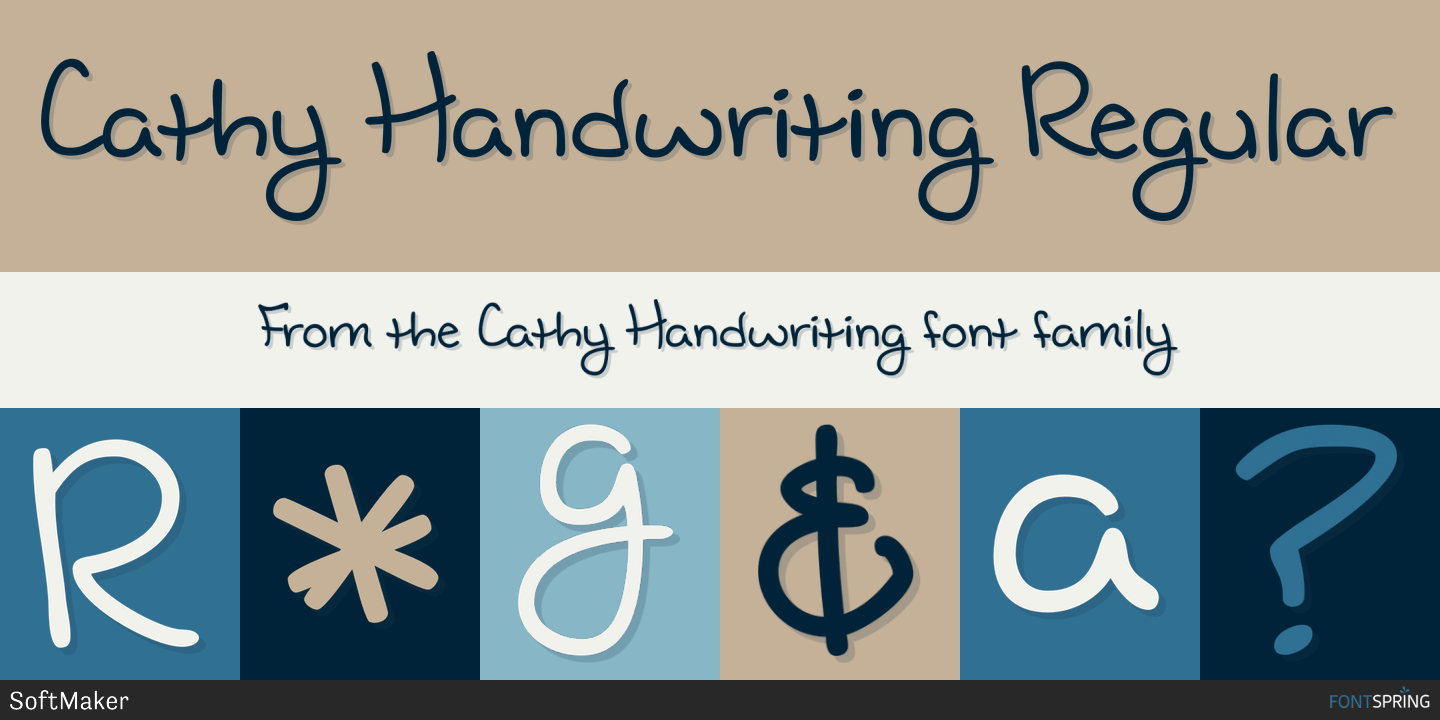 Fonts similar to Cathy Handwriting