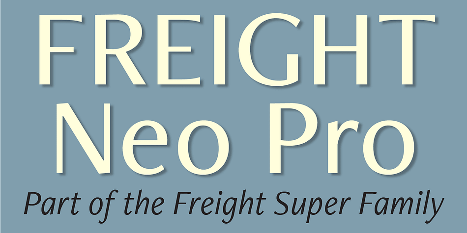 Freight Neo Pro Font