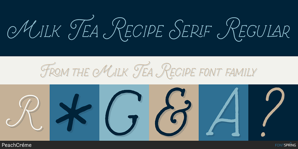 Milk Tea Recipe Serif Regular Font