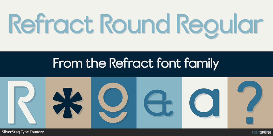 Refract Round Regular Font