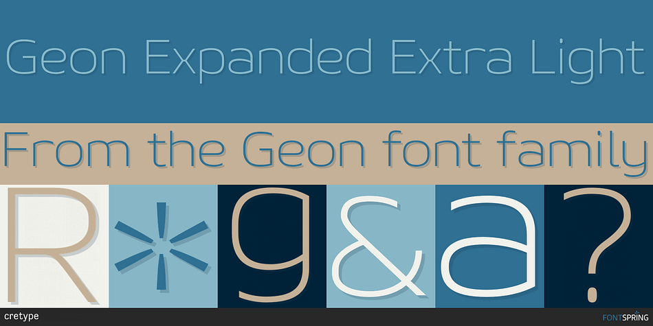 Geon Expanded Font
