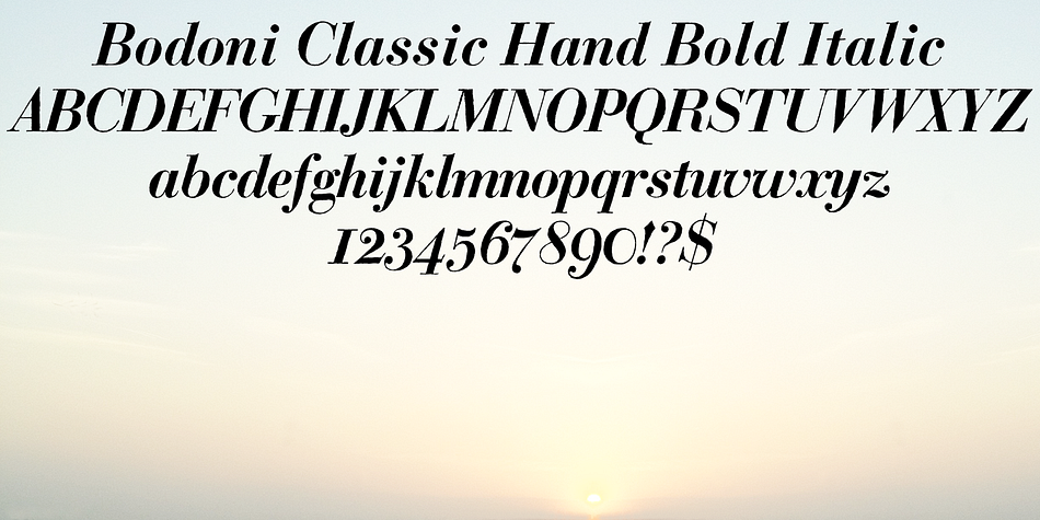 Bodoni Classic Hand Font