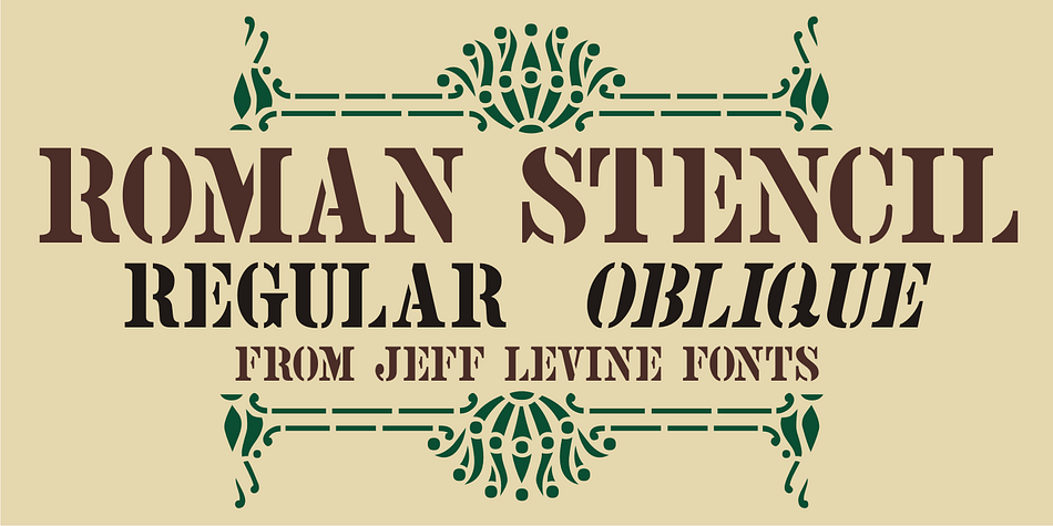 Roman Stencil JNL Font