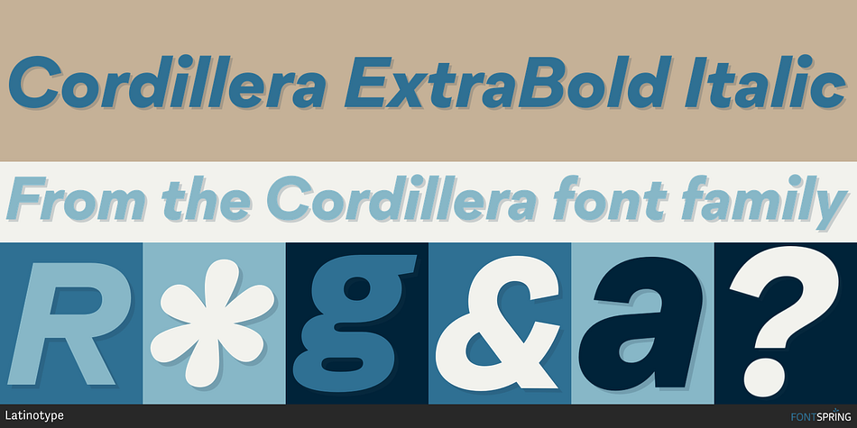 Cordillera ExtraBold Italic Font