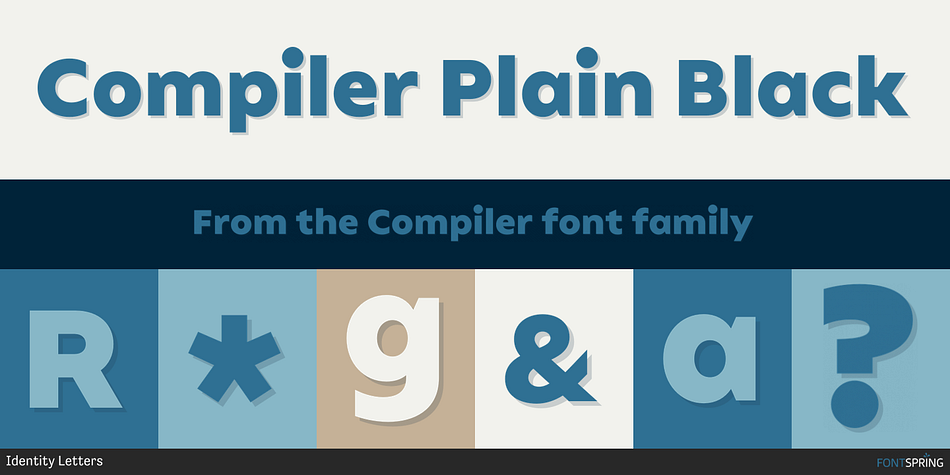 Compiler Plain Black Font