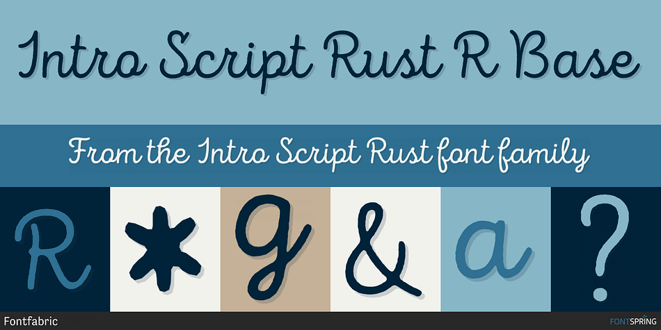 Intro Script Rust R Base Font