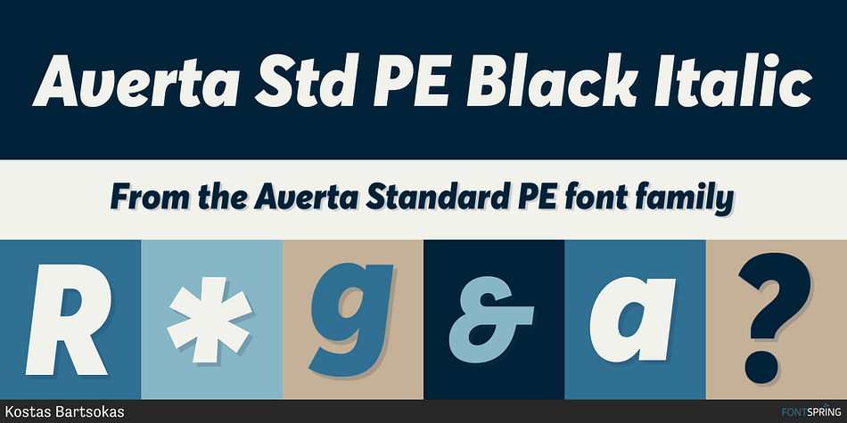 Averta Std PE Black Italic Font