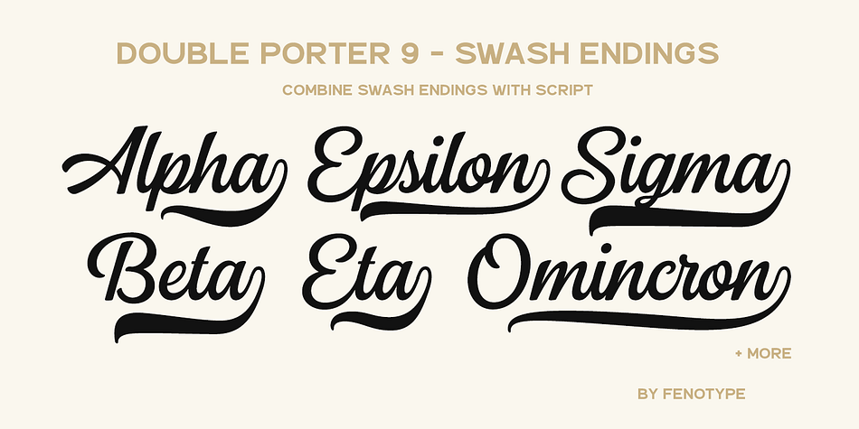 Double Porter Font