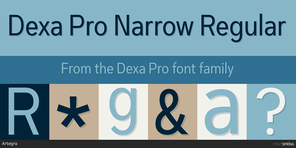 Dexa Pro Narrow Regular Font