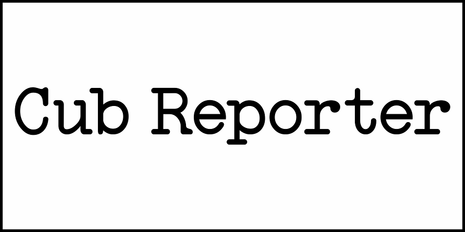 Cub Reporter JNL Font