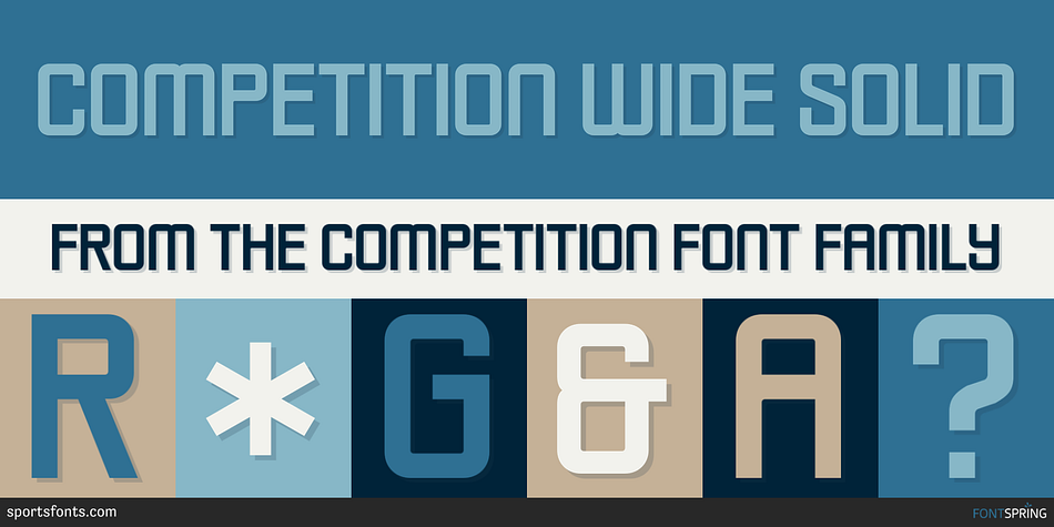 Competition Wide Solid Font