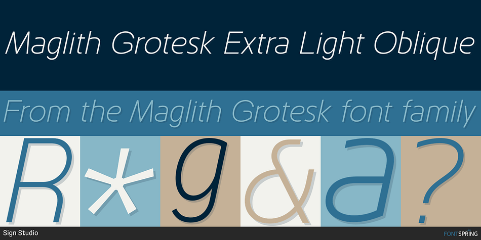 Maglith Grotesk Extra Light Oblique Font