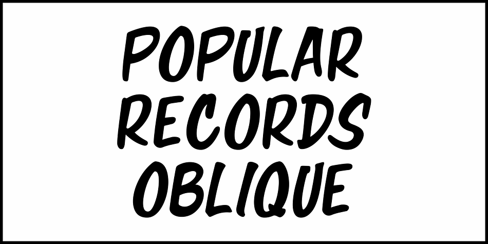 Popular Records JNL Font