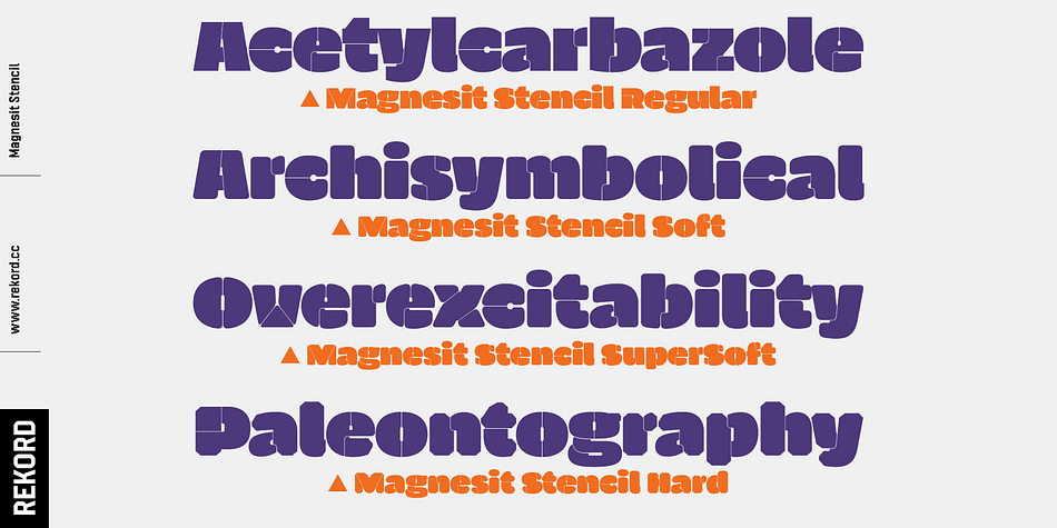 Magnesit Stencil Font