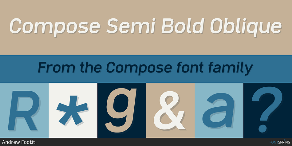Compose Semi Bold Oblique Font