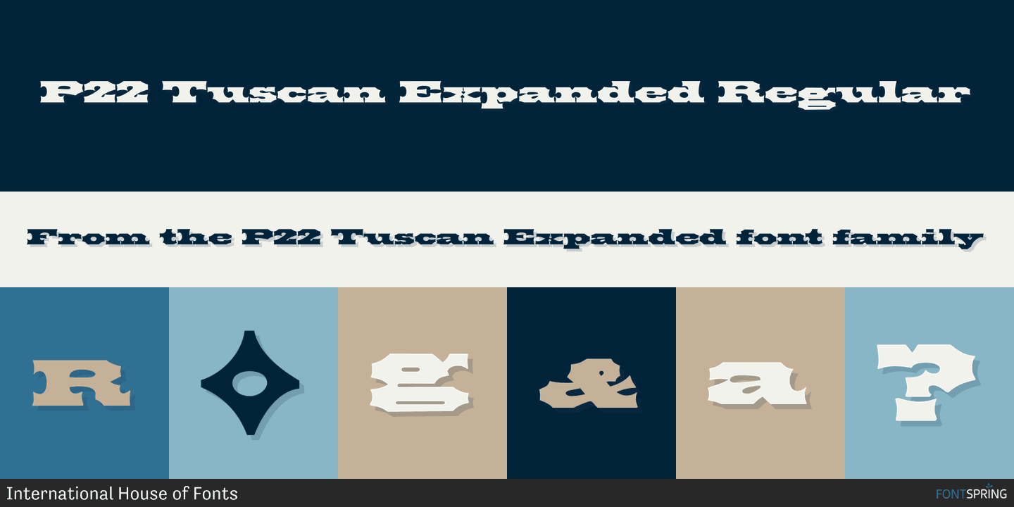 P22 Tuscan Expanded Font
