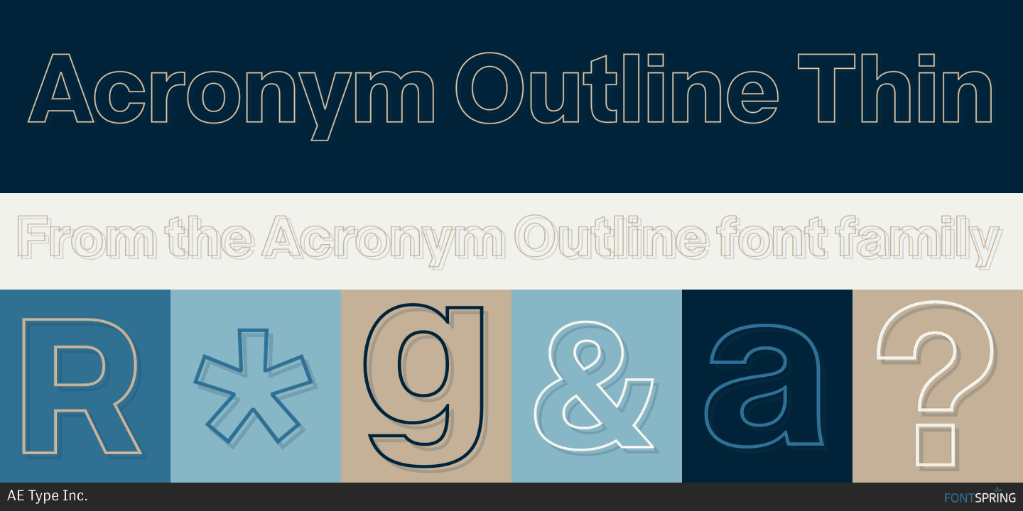 Fonts similar to Acronym Outline