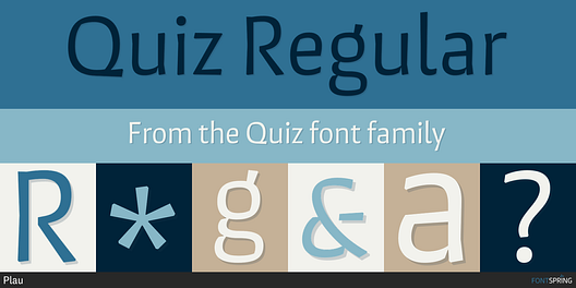 Fonts similar to Quiz