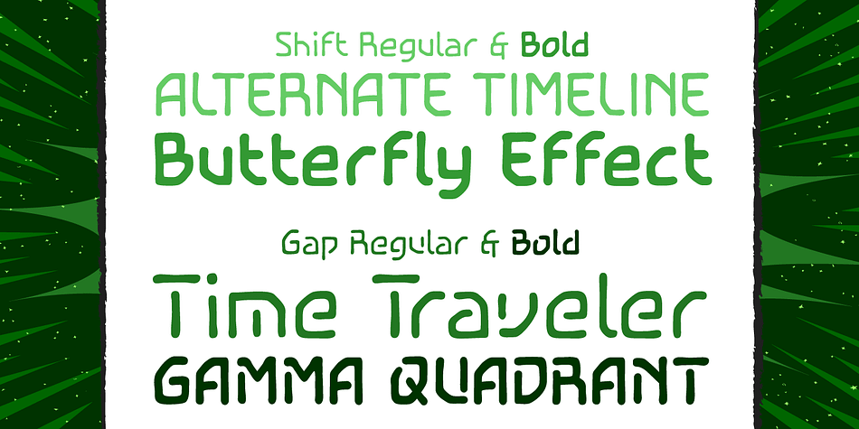 Temporal Gap & Shift Font