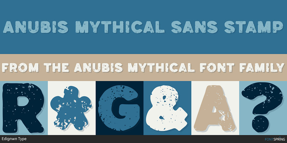 Anubis Mythical Sans Stamp Font