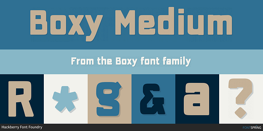 Fonts similar to Boxy